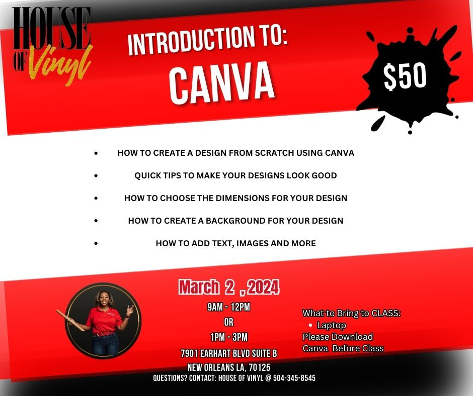 Introduction To Canva Class – House of Vinyl