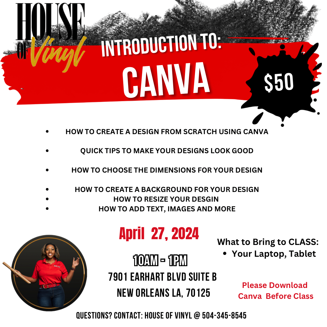 Introduction To Canva Class – House of Vinyl